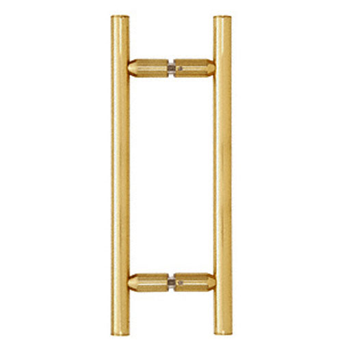 CRL Unlacquered Brass 8" Ladder Style Back-to-Back Pull Handles | LP8X8ULBR